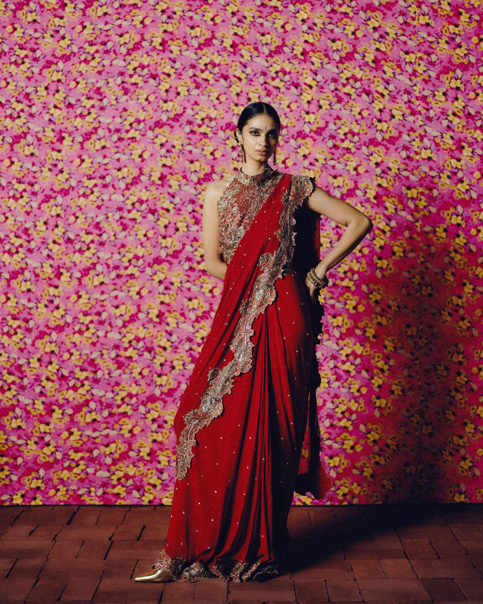 Sundari Pre-draped Saree Set – Geethika Kanumilli
